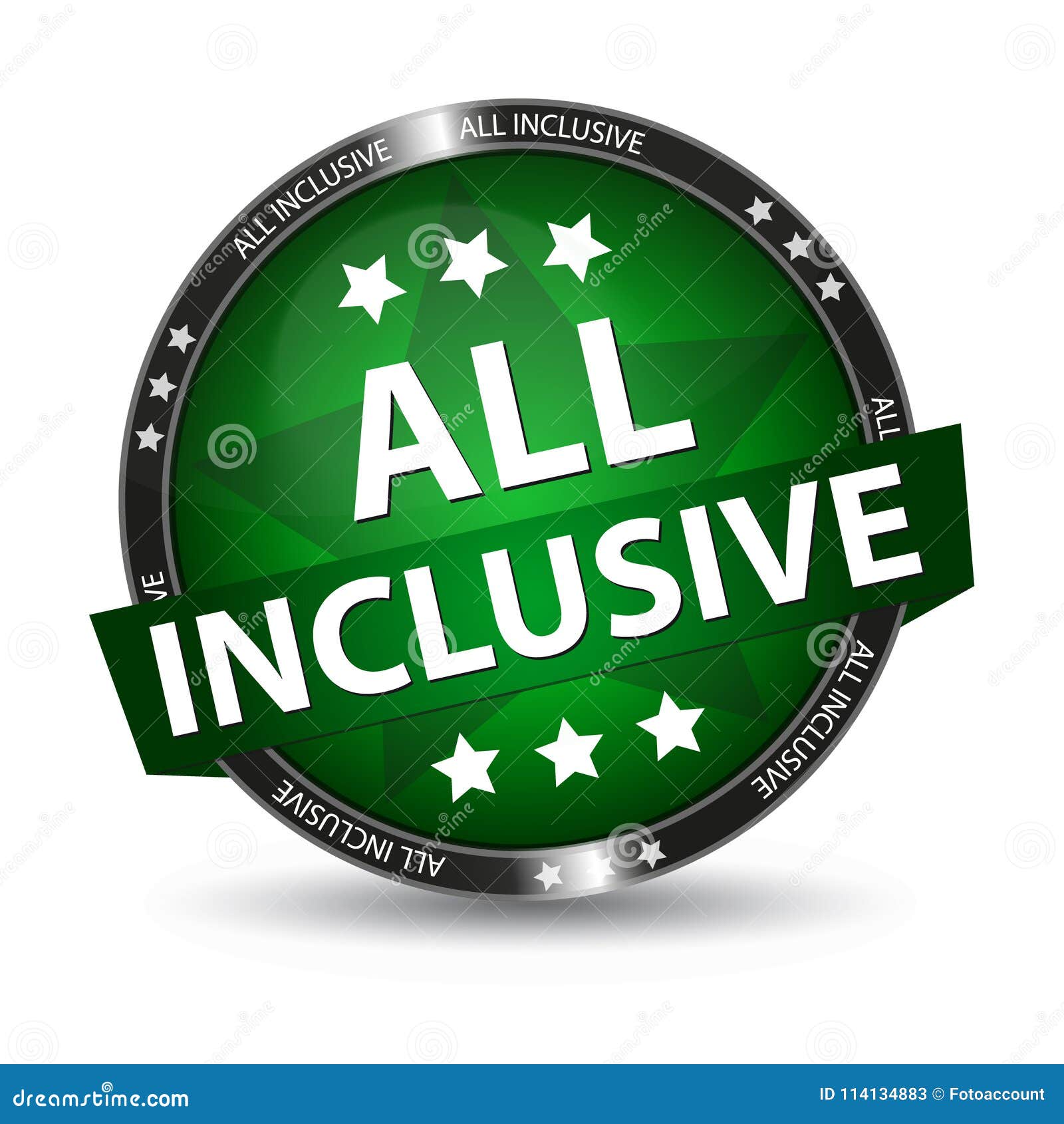 Web Button - All Inclusive - Vector Illustration - Isolated on White ...