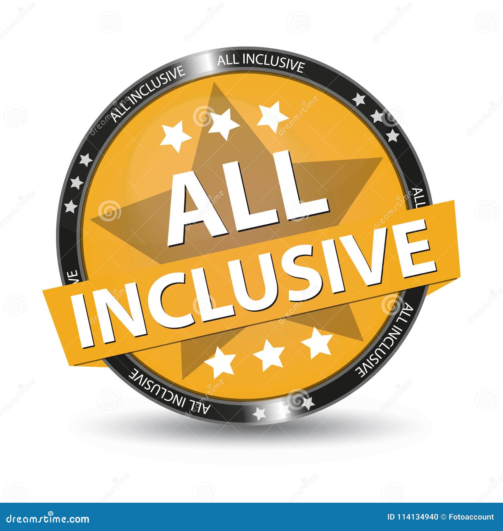 Web Button - All Inclusive - Vector Illustration - Isolated on White ...