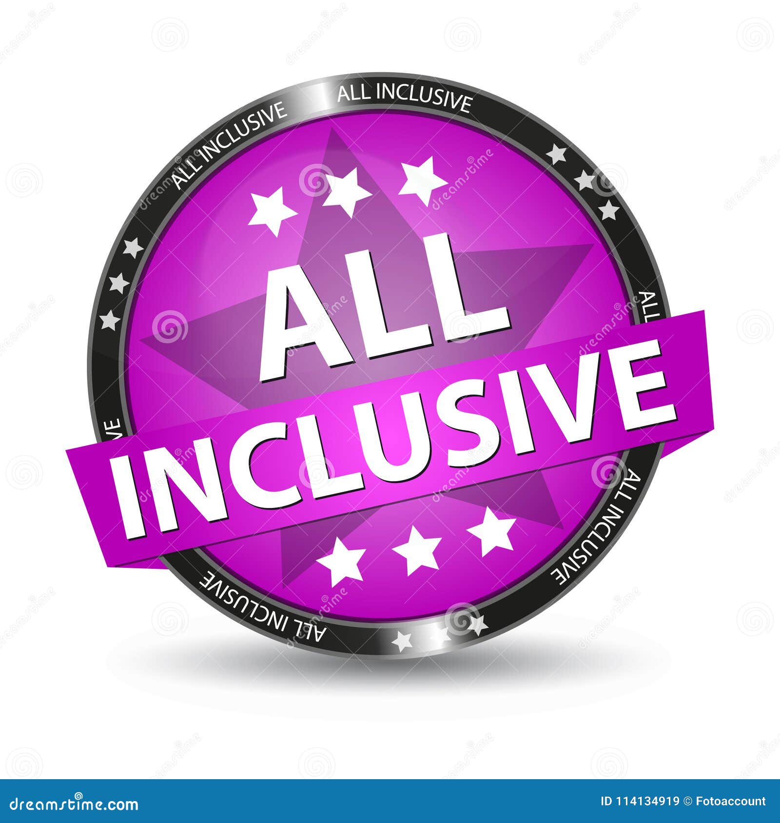 Web Button - All Inclusive - Vector Illustration - Isolated On White ...