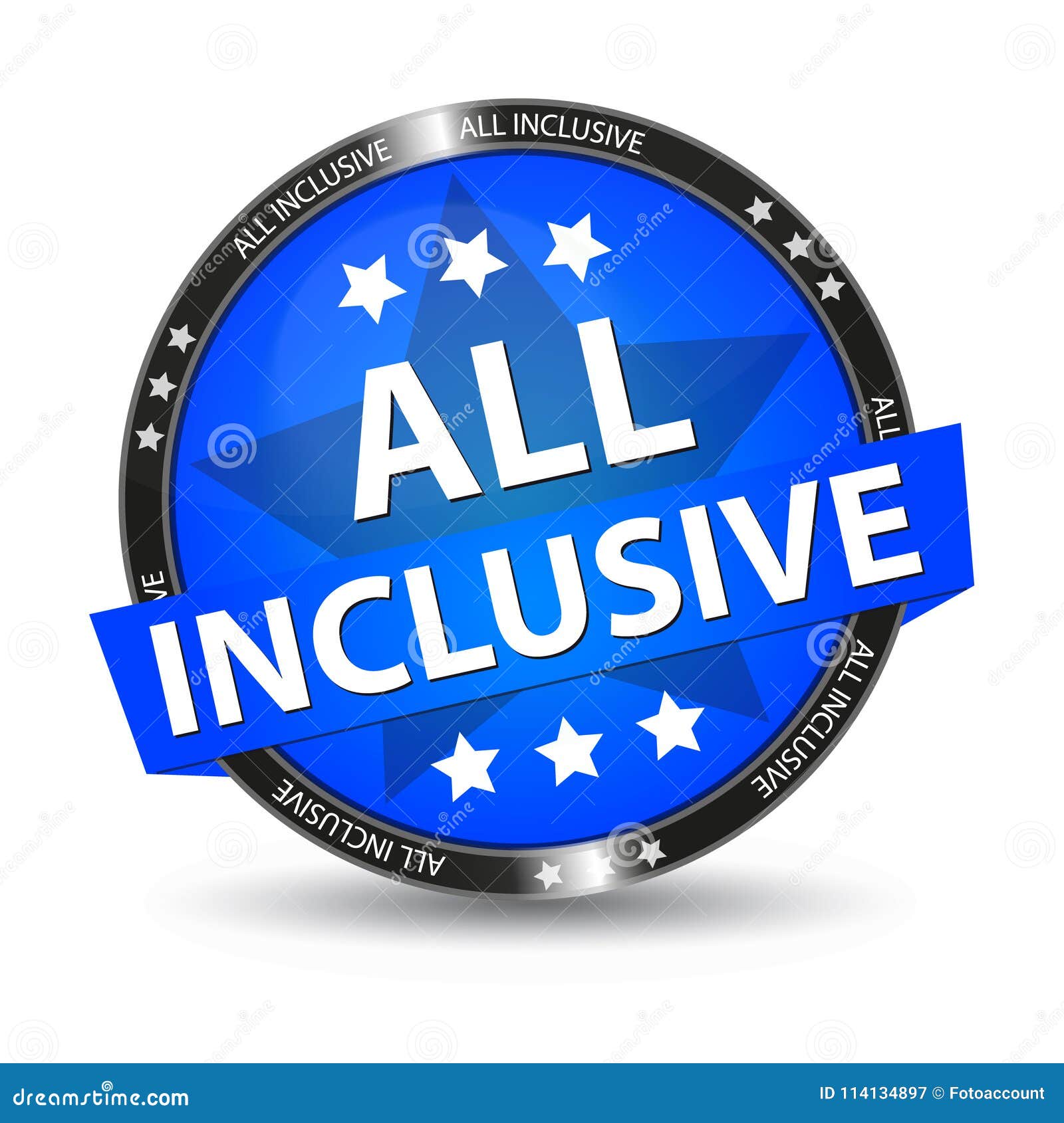 Web Button - All Inclusive - Vector Illustration - Isolated On White ...