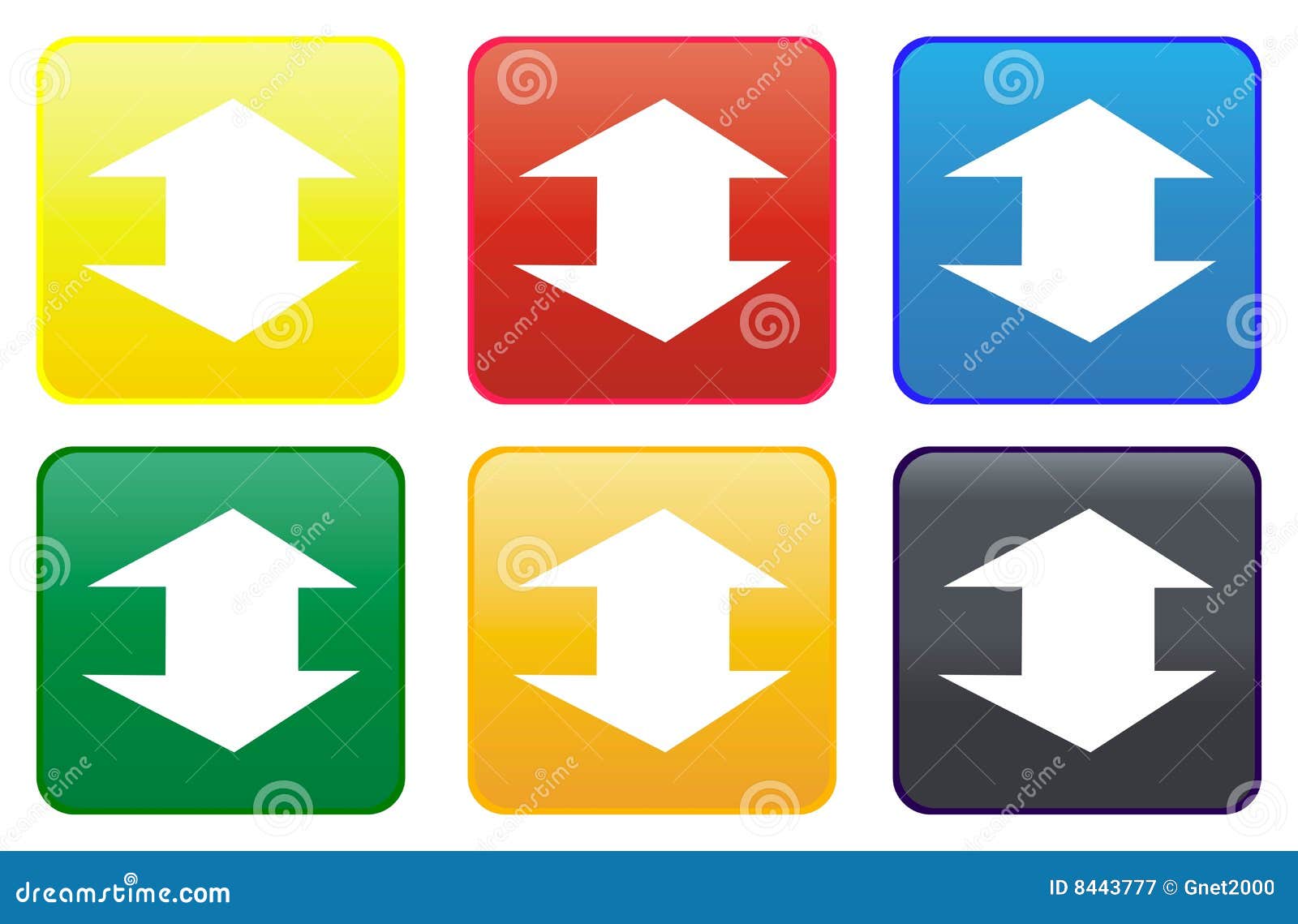 Web button - arrow stock vector. Illustration of road - 8443777