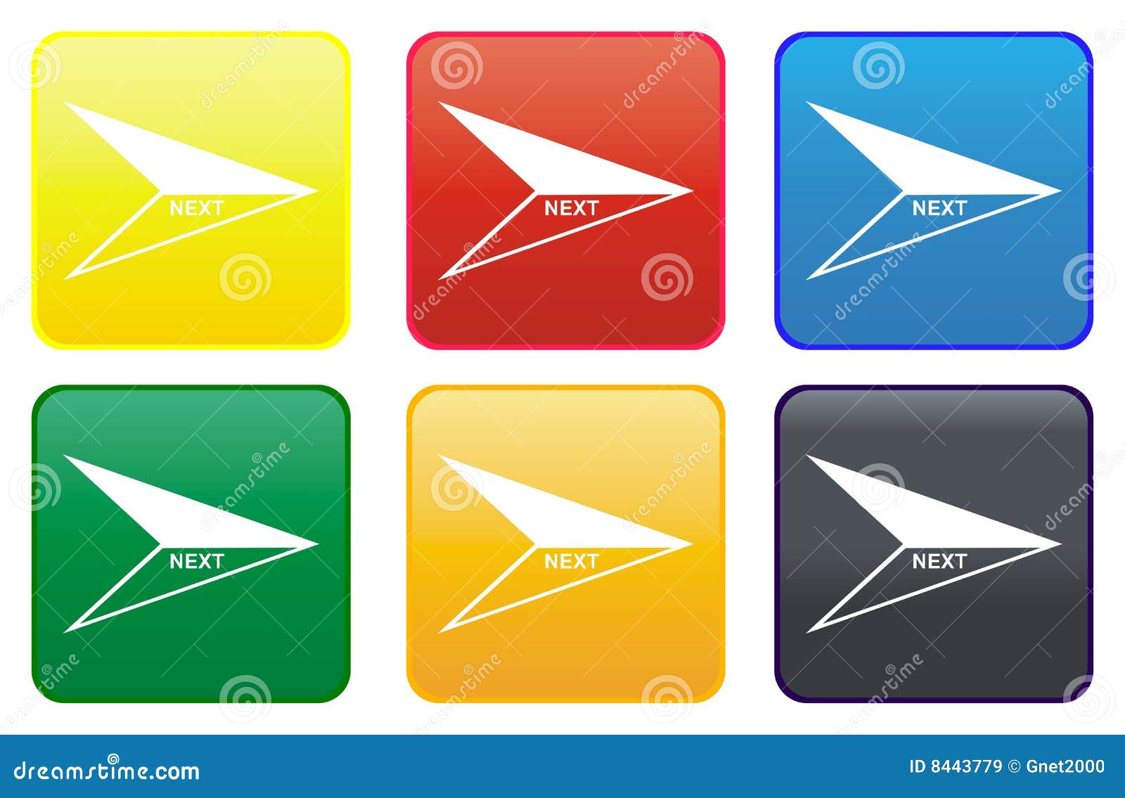Web button - arrow stock vector. Illustration of next - 8443779