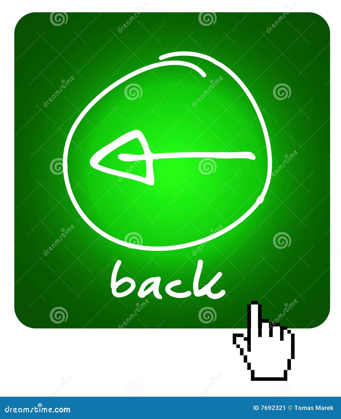 Web button - back stock illustration. Illustration of arrow - 7692321