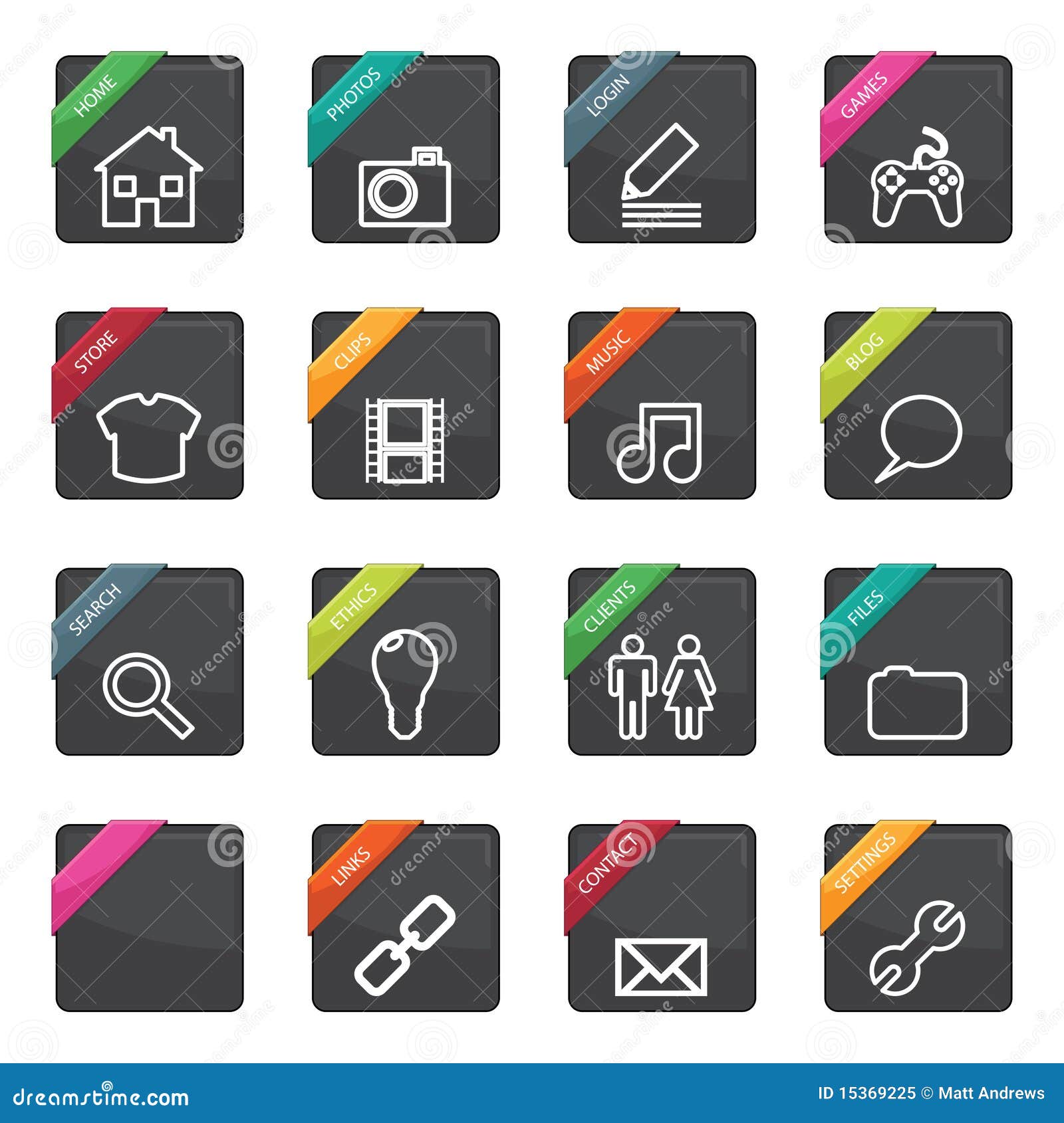 Web button badges stock vector. Illustration of blank - 15369225