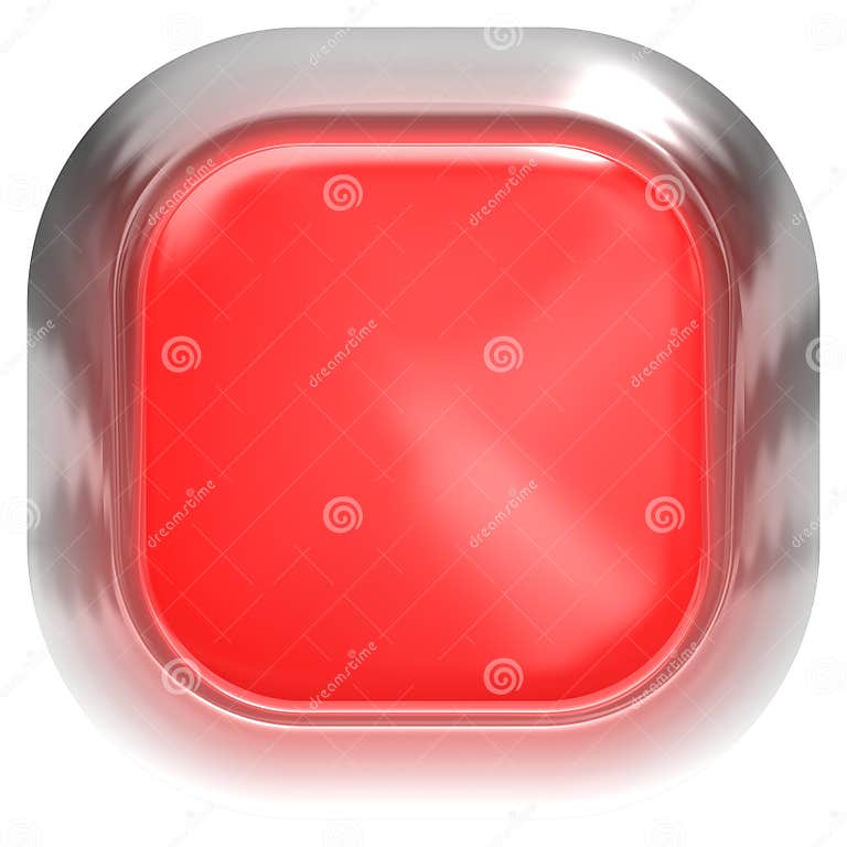 Web Button 3d - Red Glossy Realistic with Metal Frame, Easy To Expand ...