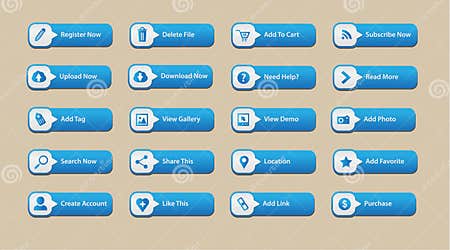 Web Button Element stock vector. Illustration of futuristic - 43558453