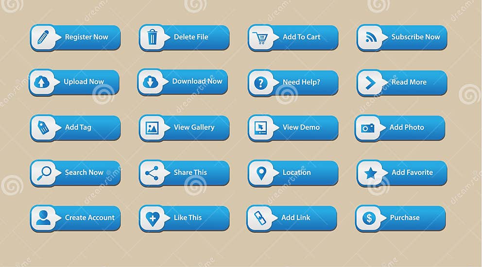 Web Button Element stock vector. Illustration of futuristic - 43558453