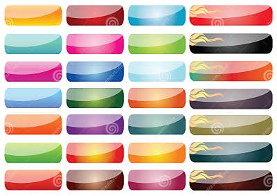 Web button elements stock vector. Illustration of eight - 7495068