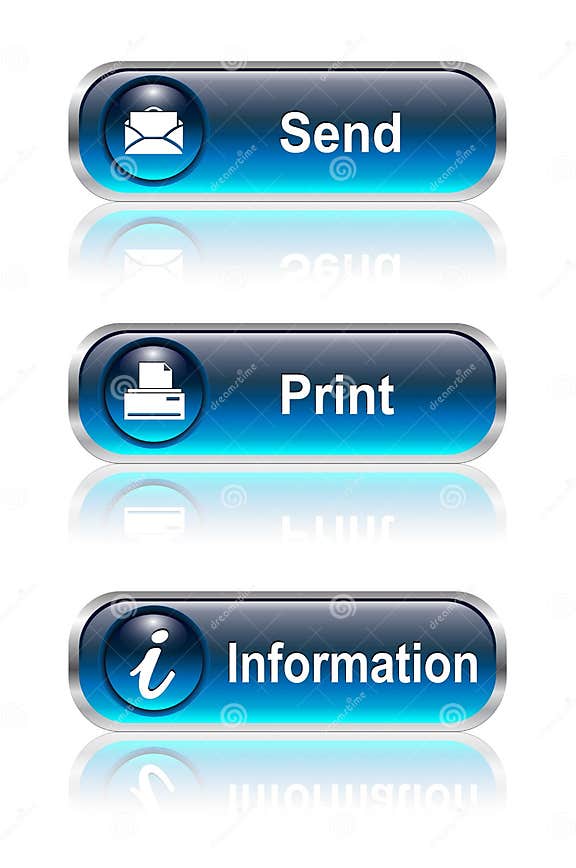 Web button, icon set stock vector. Illustration of isolated - 12778883