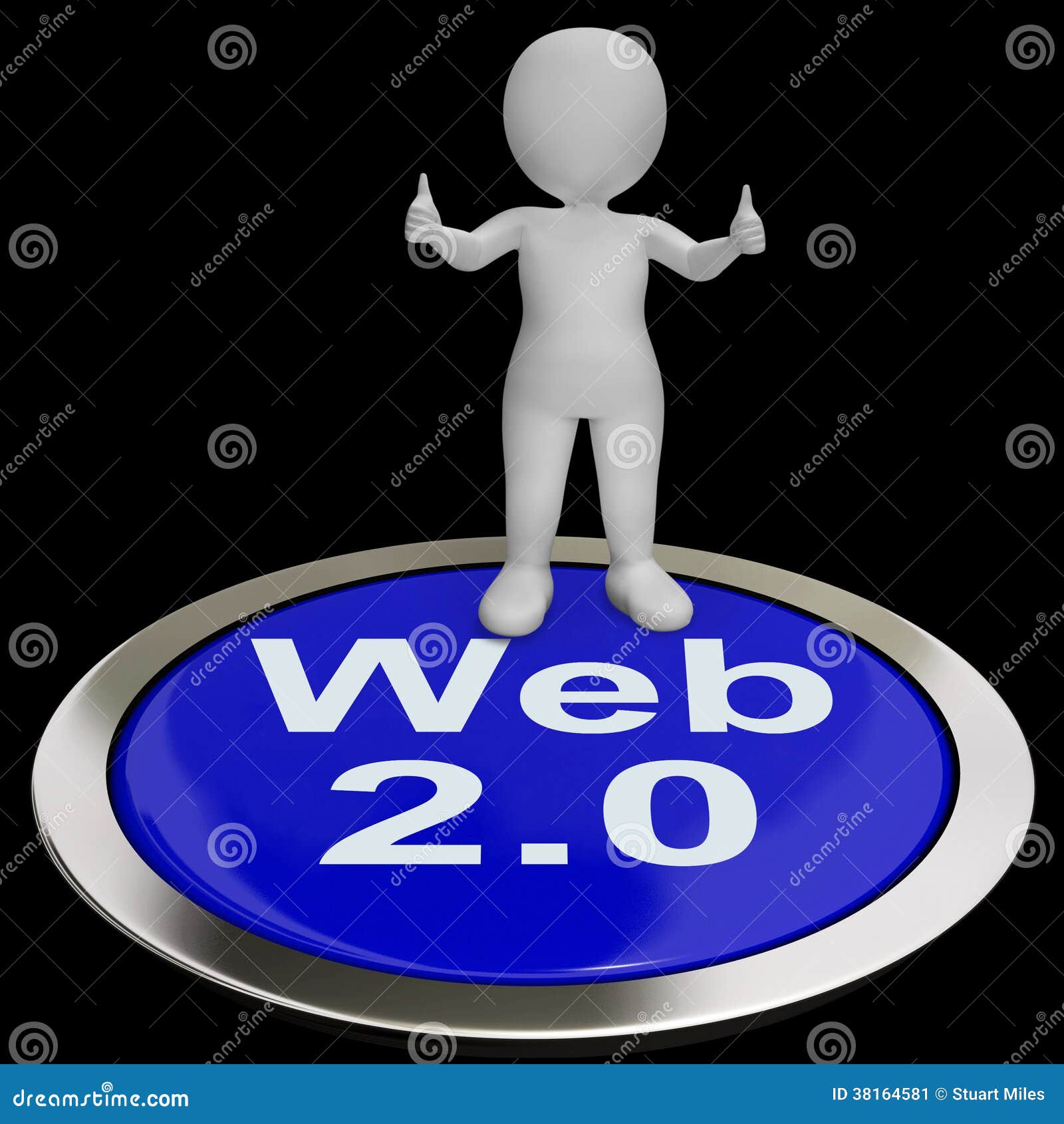 Web 2.0 Button Means Internet Version or Platform Stock Illustration ...