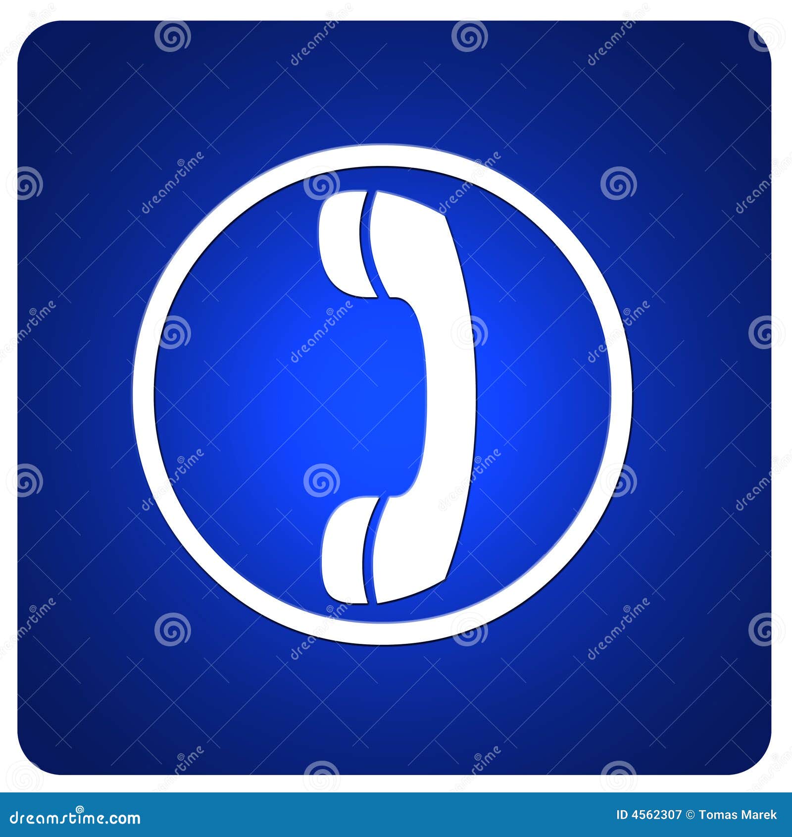 Web Button with Phone Symbol Stock Illustration - Illustration of phone ...