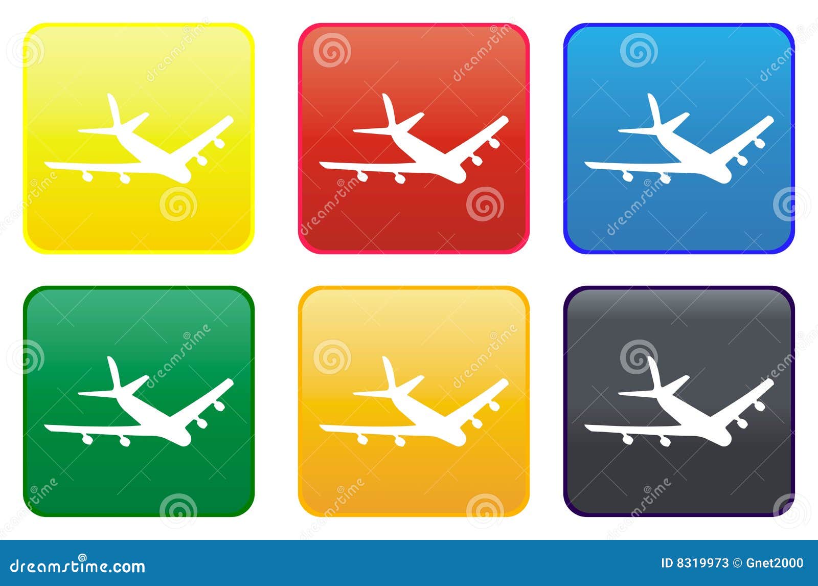 Web button - plane stock vector. Illustration of shadow - 8319973