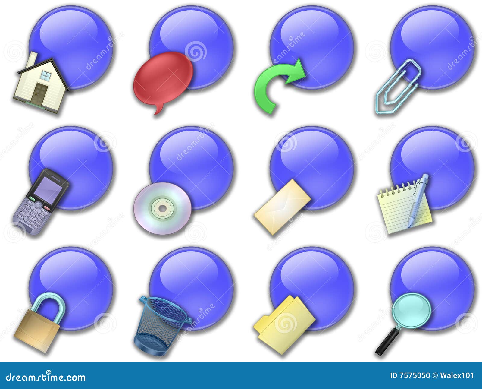 Web button rounded blue stock illustration. Illustration of glossy ...