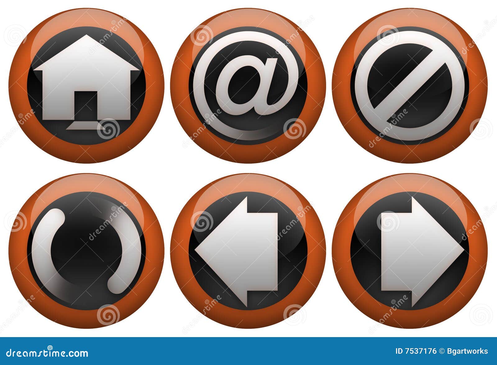 Web button set stock illustration. Illustration of email - 7537176