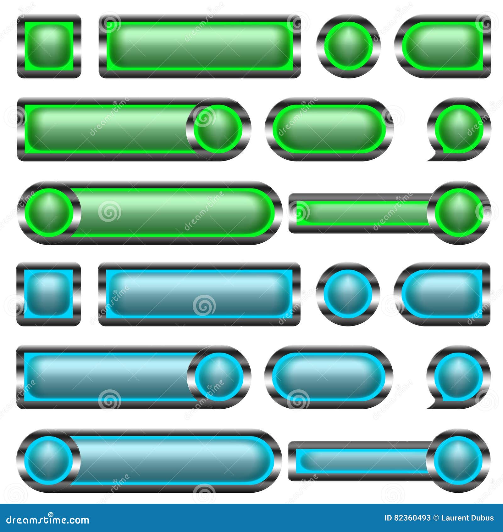 Web Button Set stock illustration. Illustration of buttons - 82360493