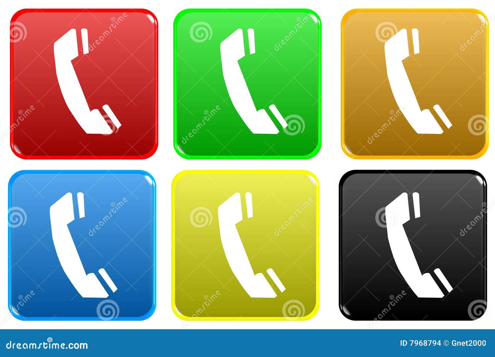 Web button - telephone stock illustration. Illustration of connection ...
