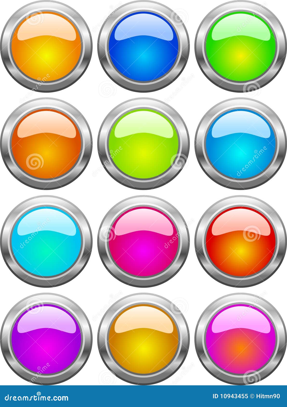 Web buttons stock vector. Illustration of blue, collection - 10943455