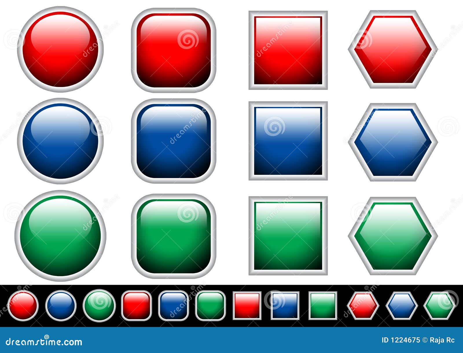 Web buttons stock illustration. Illustration of shapes - 1224675