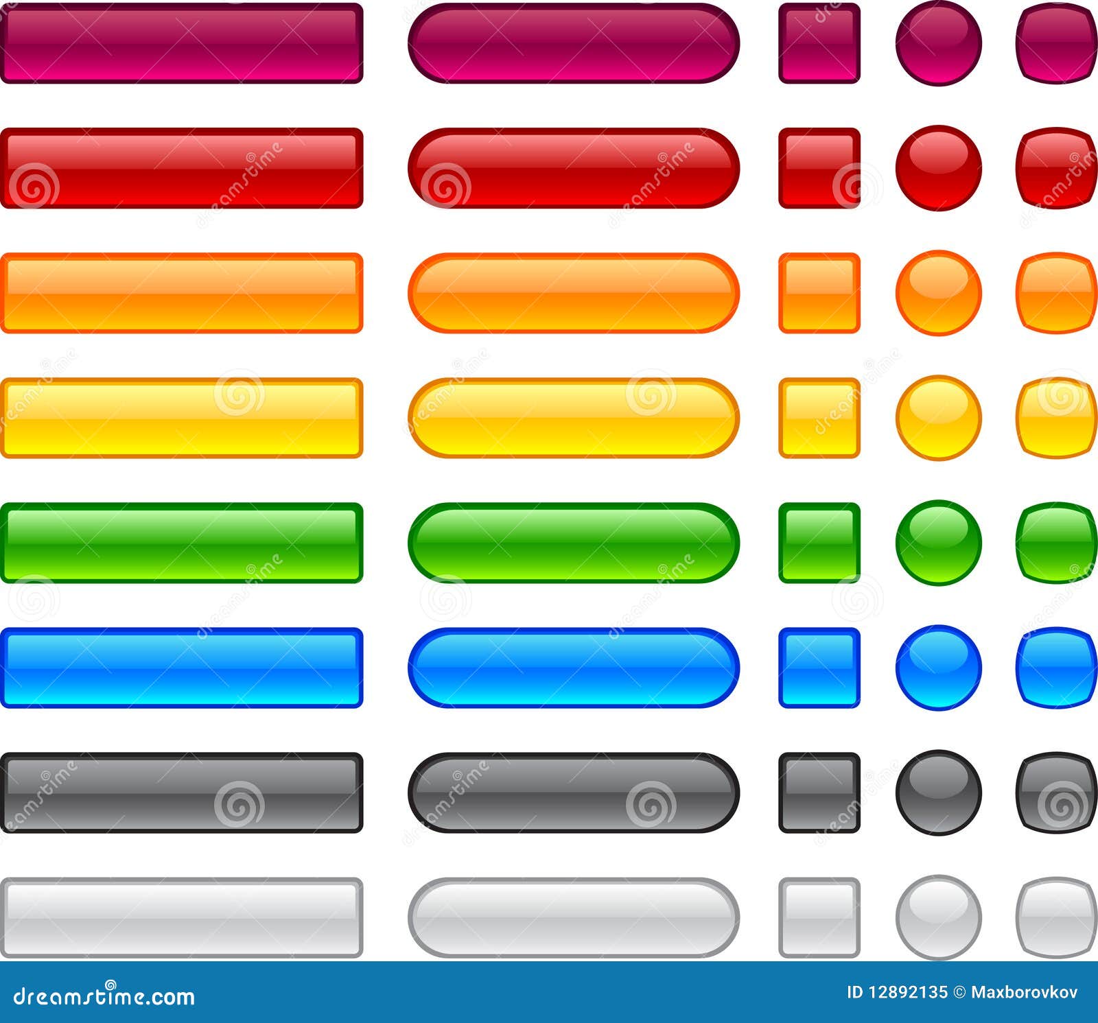 Web buttons. stock vector. Illustration of fuchsia, square - 12892135