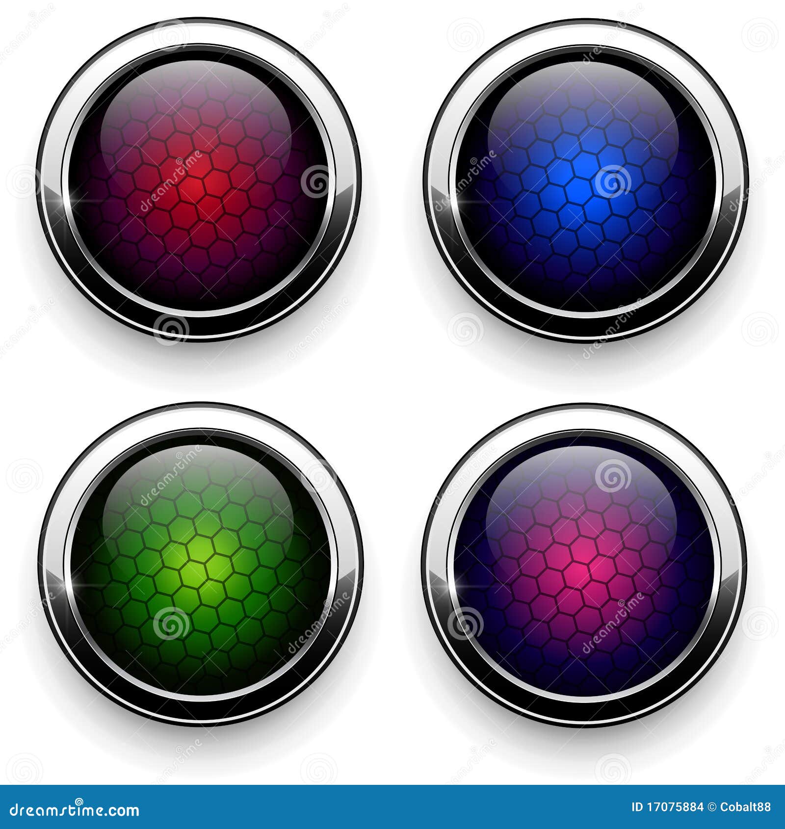 Web buttons stock vector. Illustration of metallic, graphic - 17075884