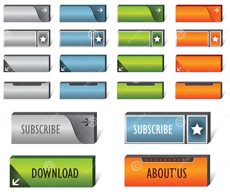 Web buttons stock vector. Illustration of favorite, text - 19990921