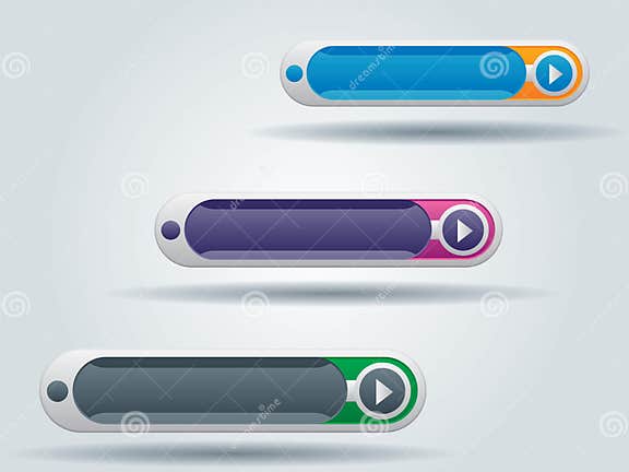 Web buttons stock vector. Illustration of symbol, template - 25822315