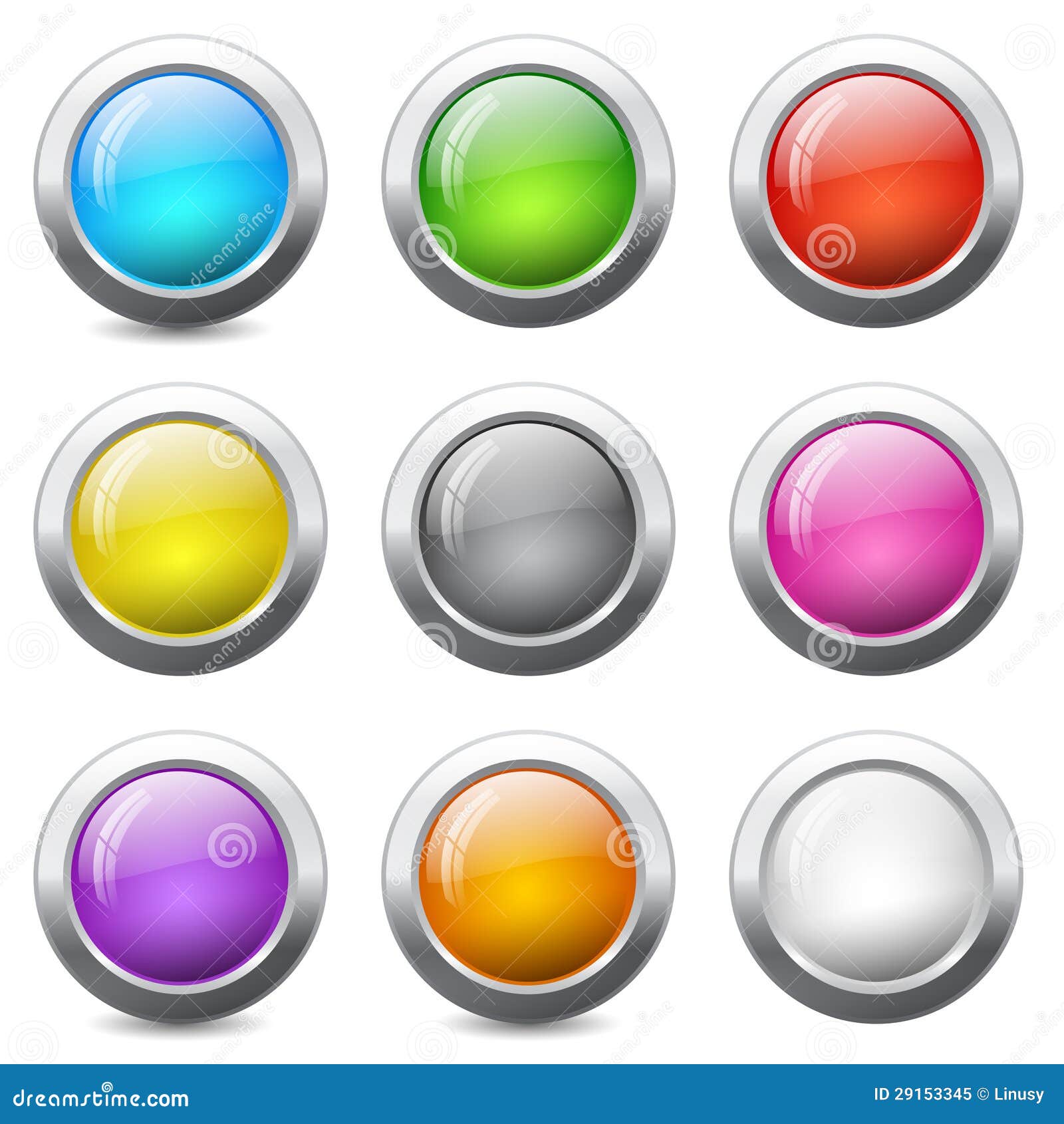 Web buttons stock vector. Illustration of design, reflection - 29153345