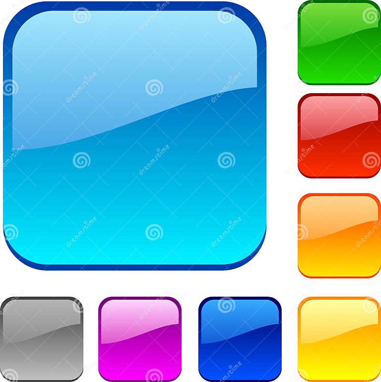 Web buttons. stock vector. Illustration of square, sparse - 8023396