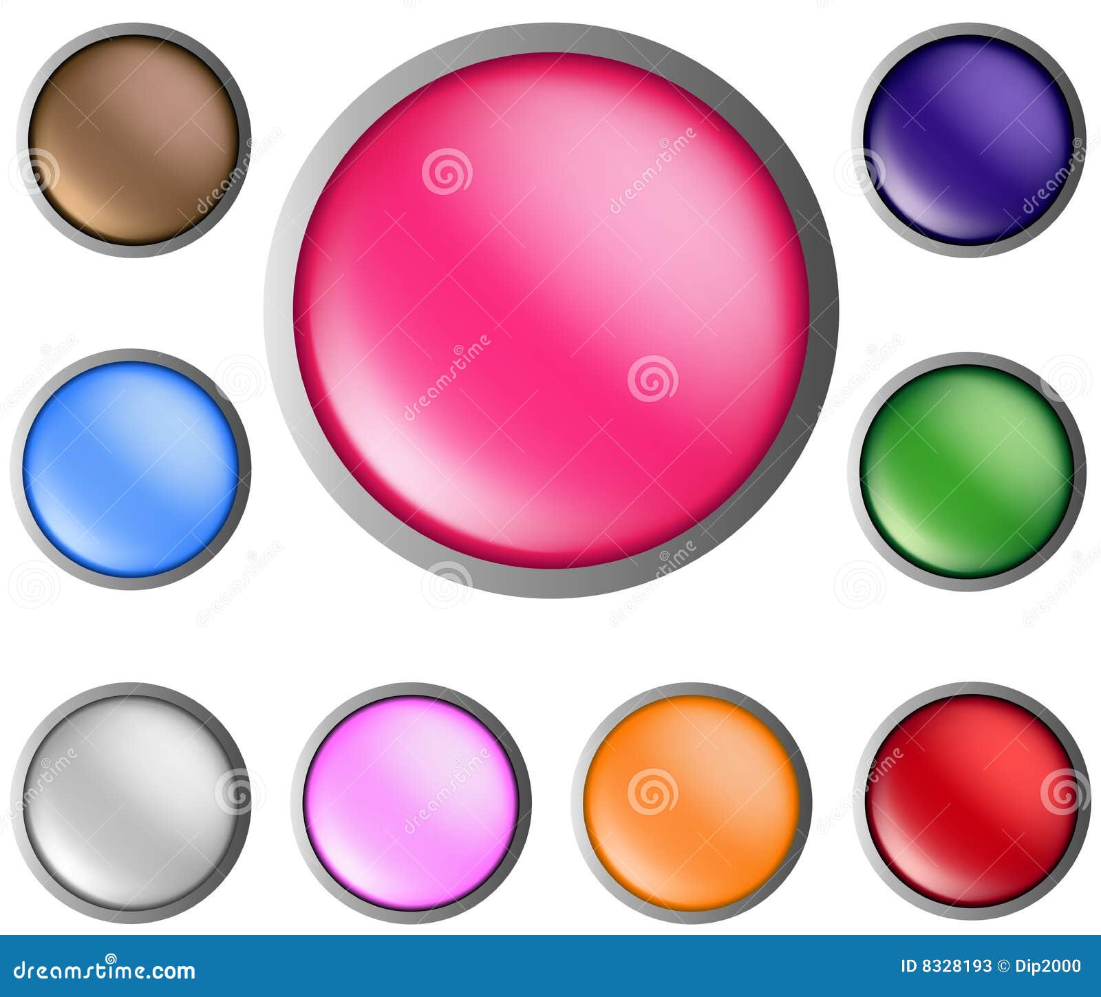 Web buttons stock vector. Illustration of glossy, reflect - 8328193