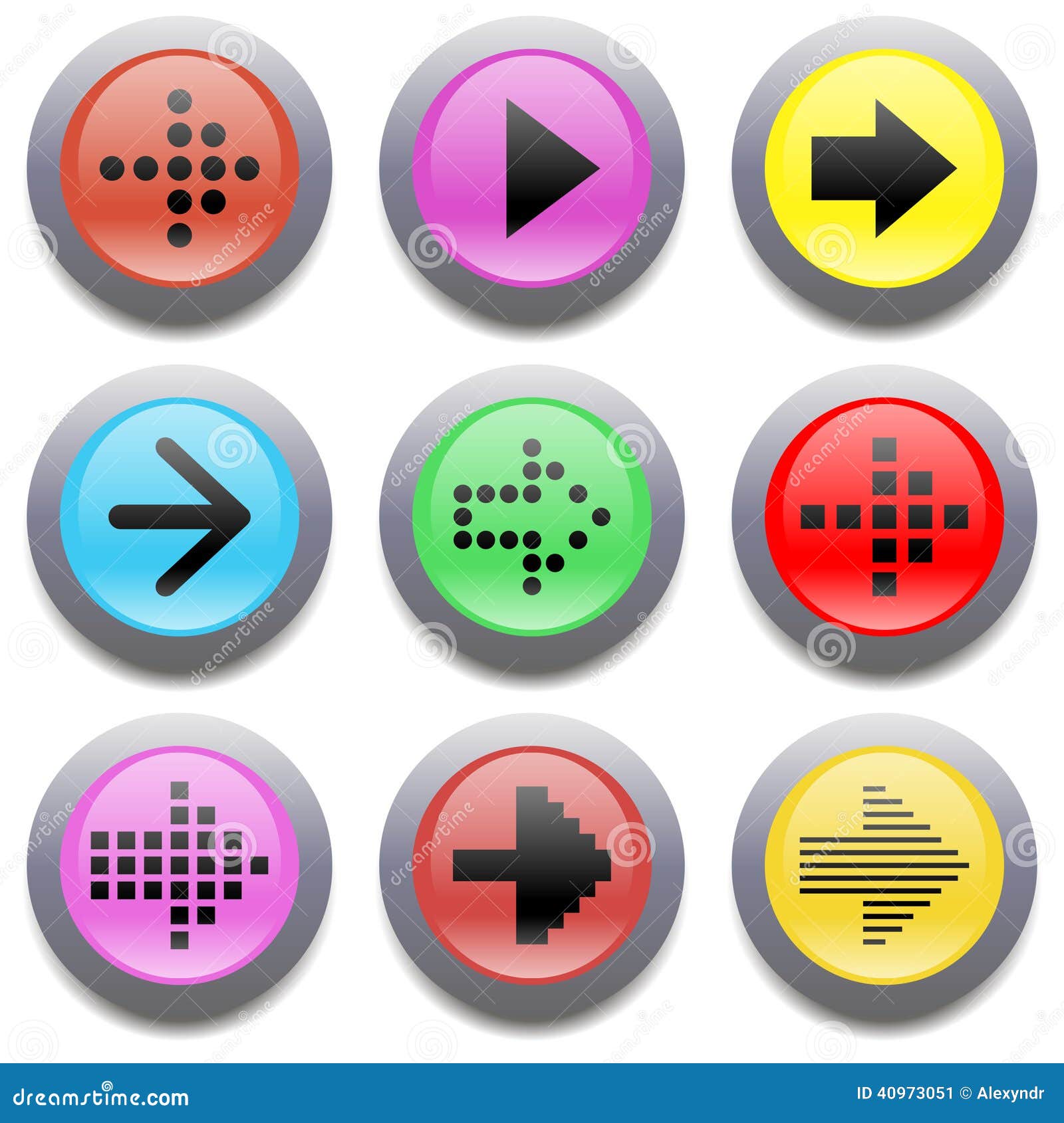 Buttons With Arrow: Download, Reload, Upload - Labels, Stiskers On The ...