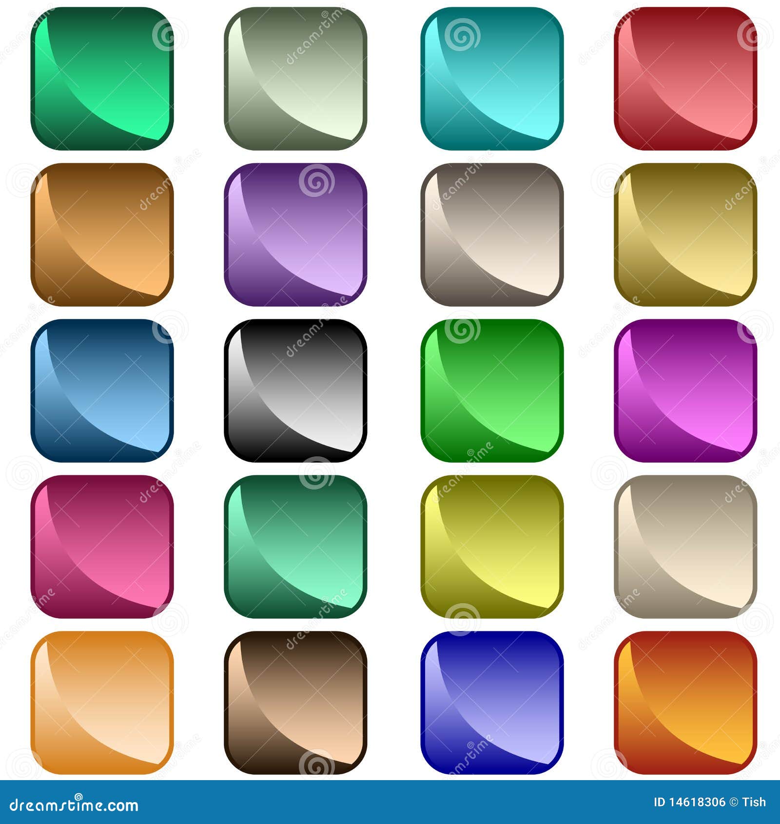 Web Buttons Assorted Colors Stock Vector - Illustration of rectangle ...