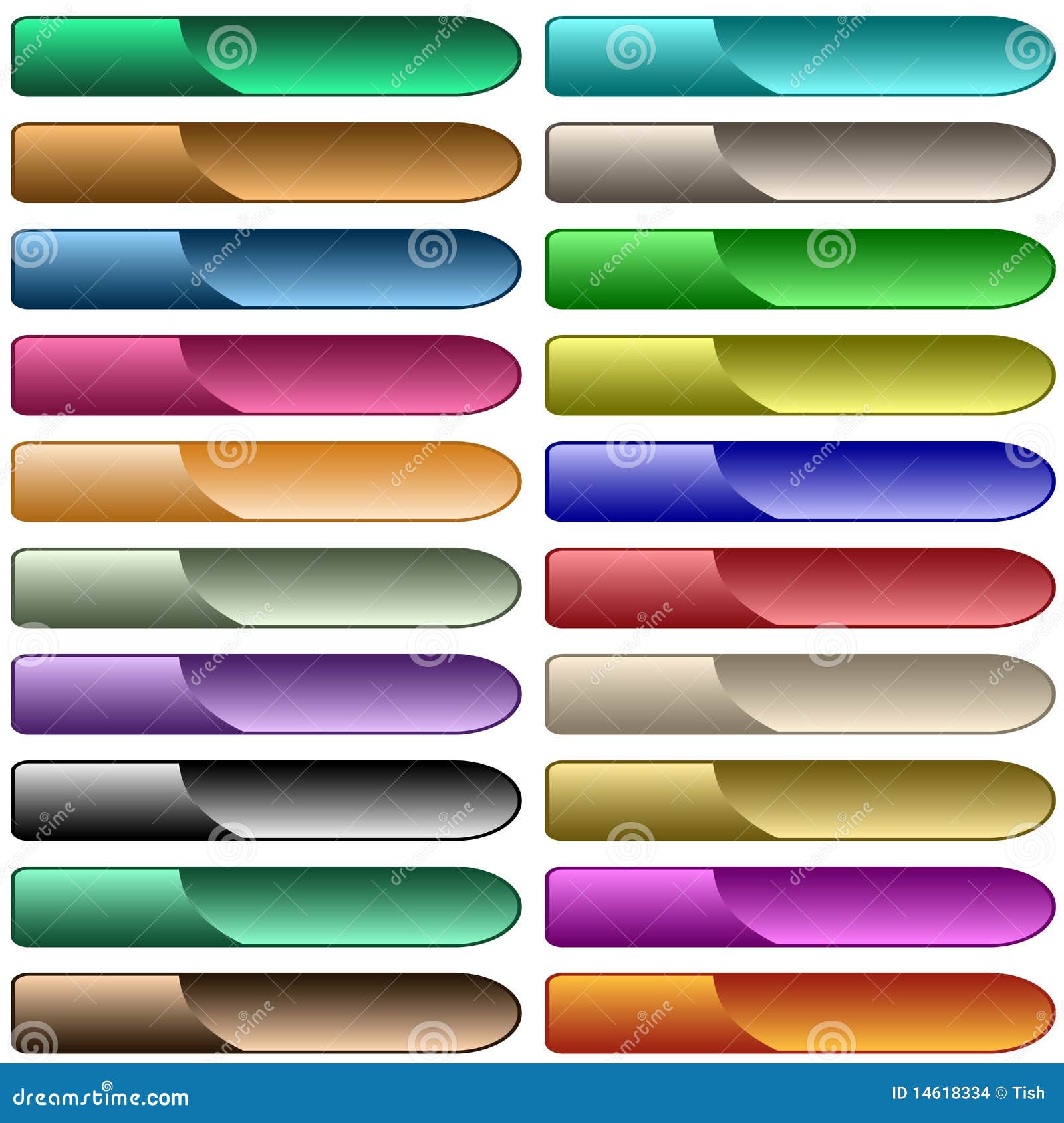 Web Buttons Assorted Colors Stock Vector - Illustration of rectangle ...