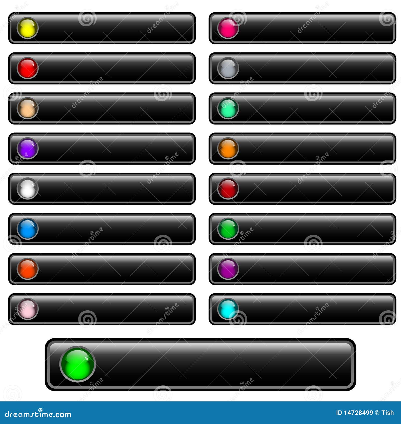 Web buttons black glossy stock vector. Illustration of computer - 14728499