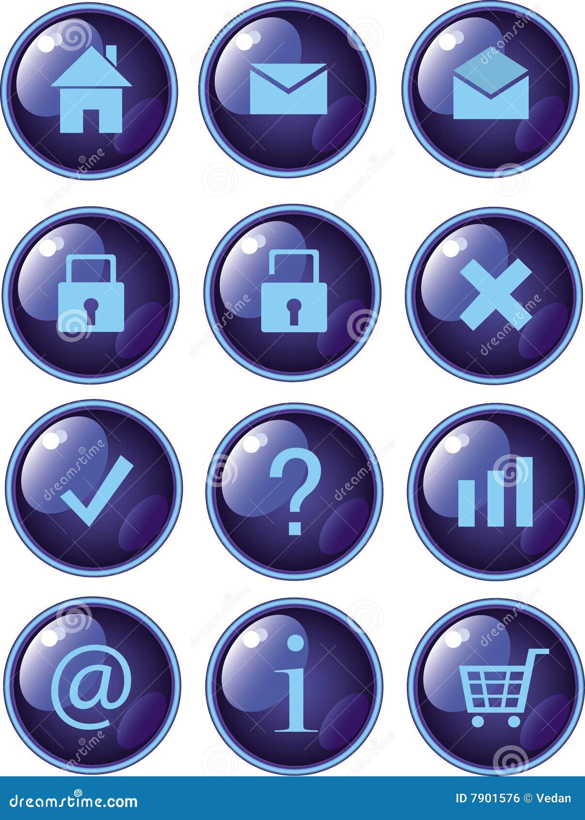 Web buttons dark blue stock vector. Illustration of left - 7901576