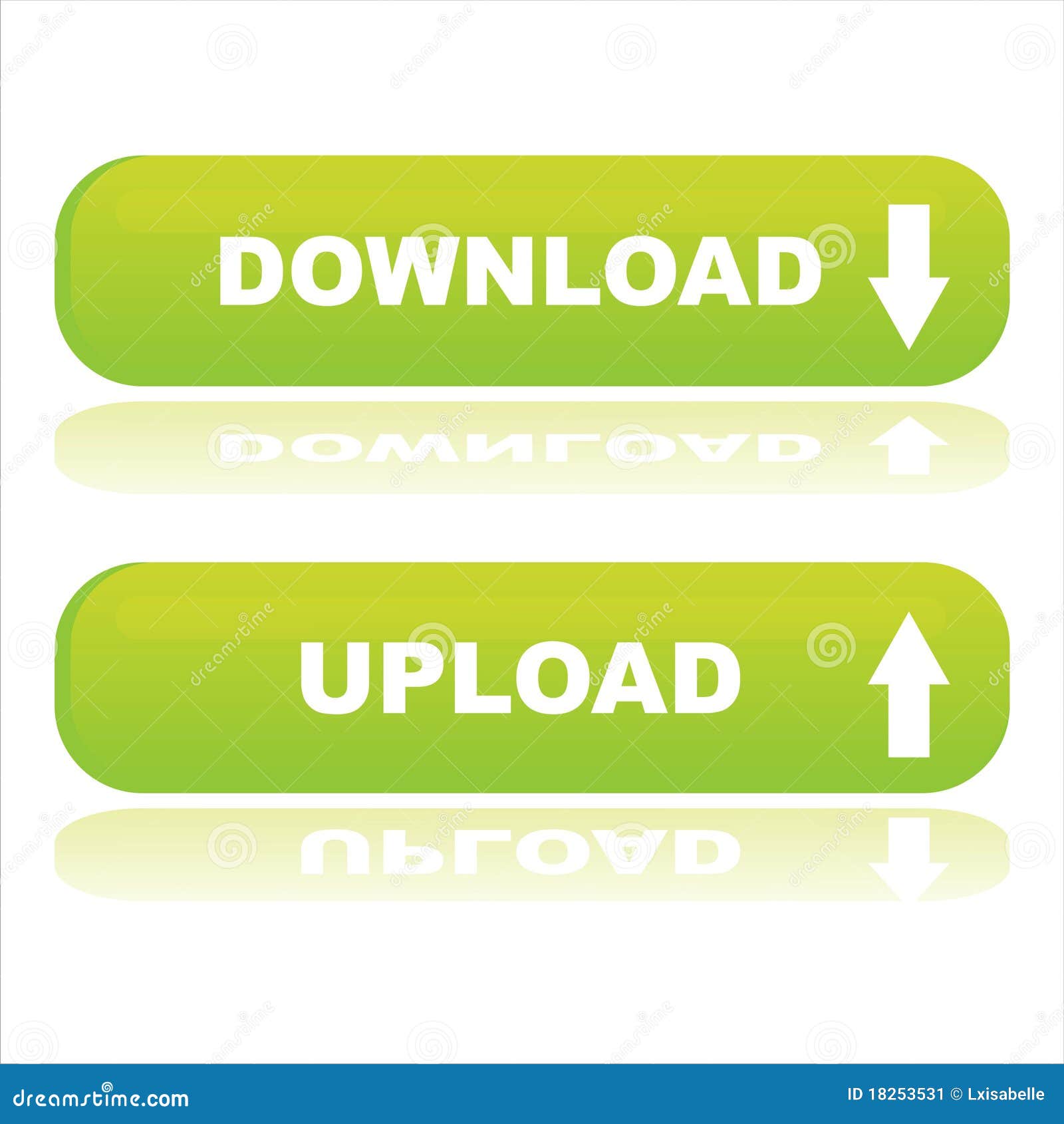 Web Buttons Download and Upload Stock Vector - Illustration of file ...