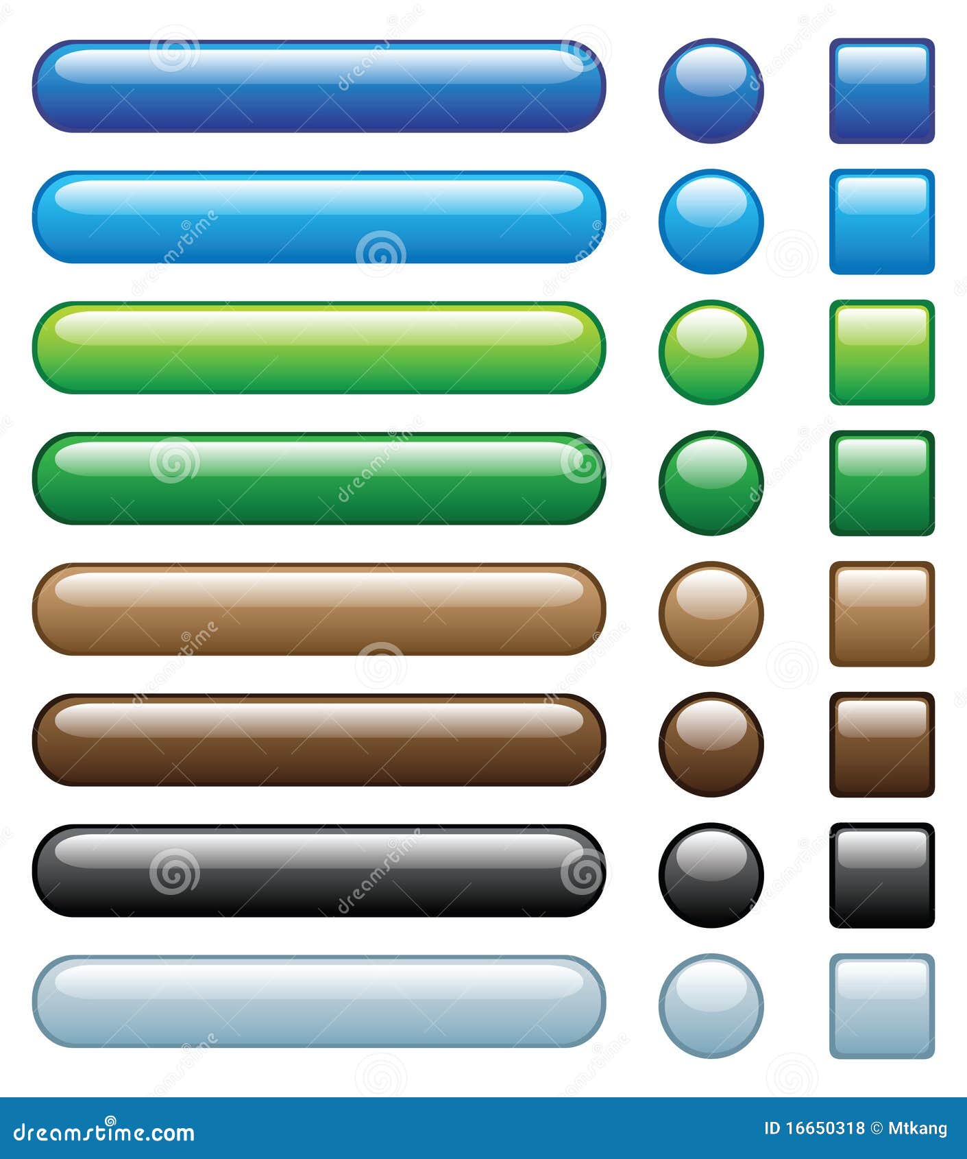 Web Buttons, with Embed Looking-set1 Stock Vector - Illustration of ...