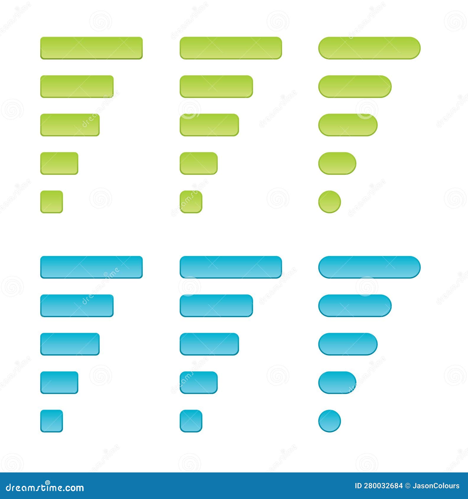 Web Buttons Empty App Icons Isolated Vector Button Project Design ...