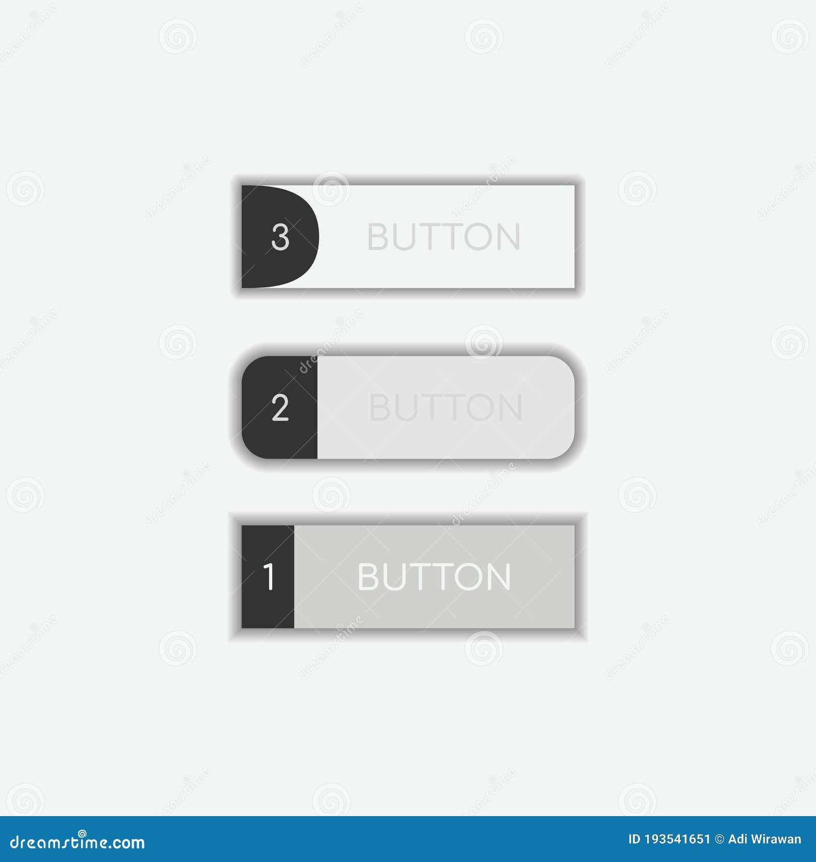 Web Buttons Flat Design Vector Template Stock Vector - Illustration of ...