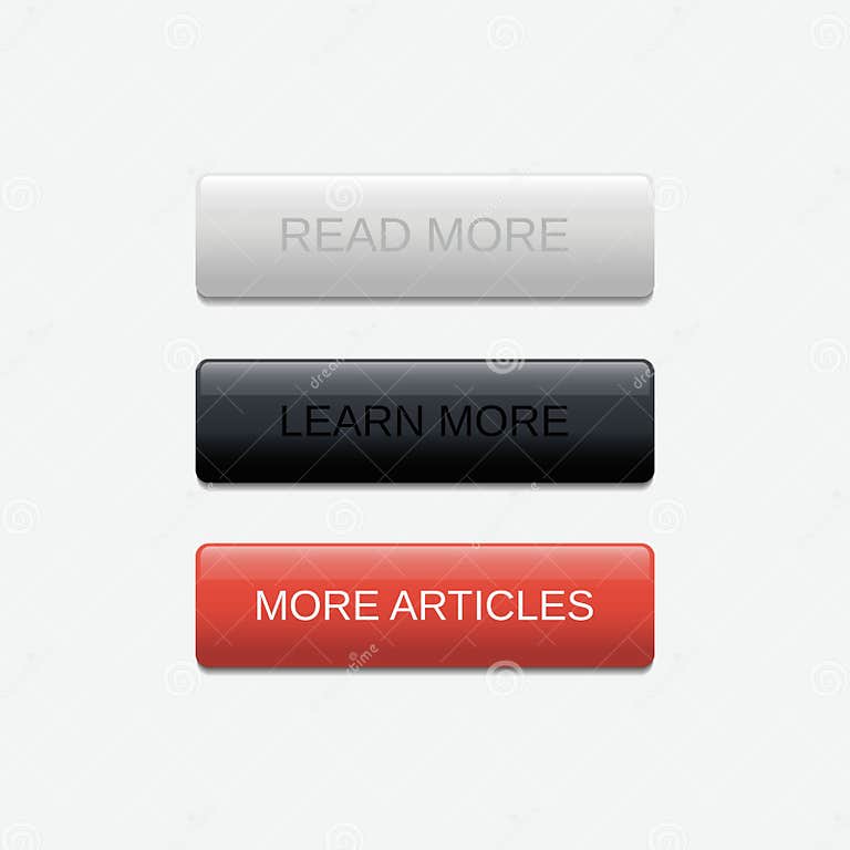 Web Buttons Flat Design Vector Template Stock Vector - Illustration of ...