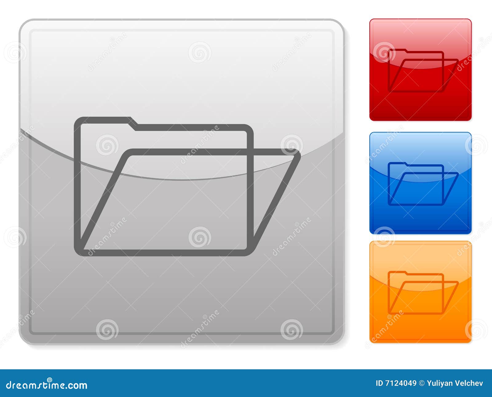Web buttons folder stock vector. Illustration of icon - 7124049