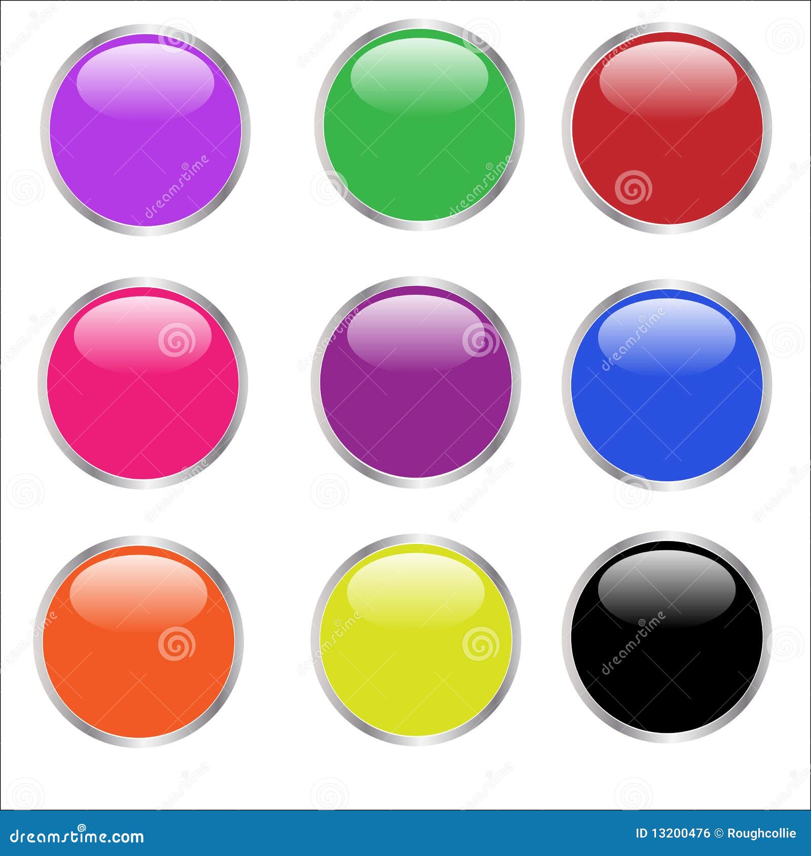Web Buttons - glossy stock vector. Illustration of colors - 13200476