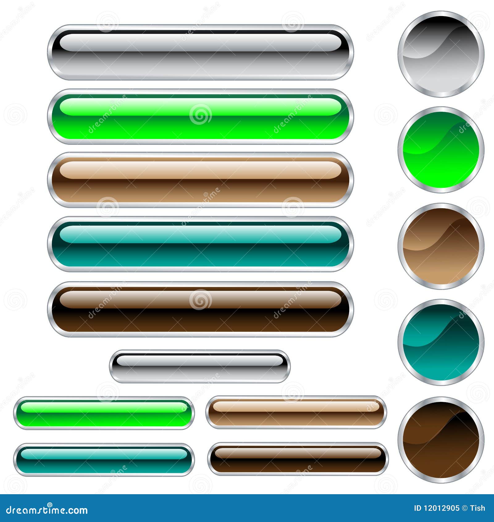 Web Buttons Glossy Assorted Colors and Shapes Stock Vector ...