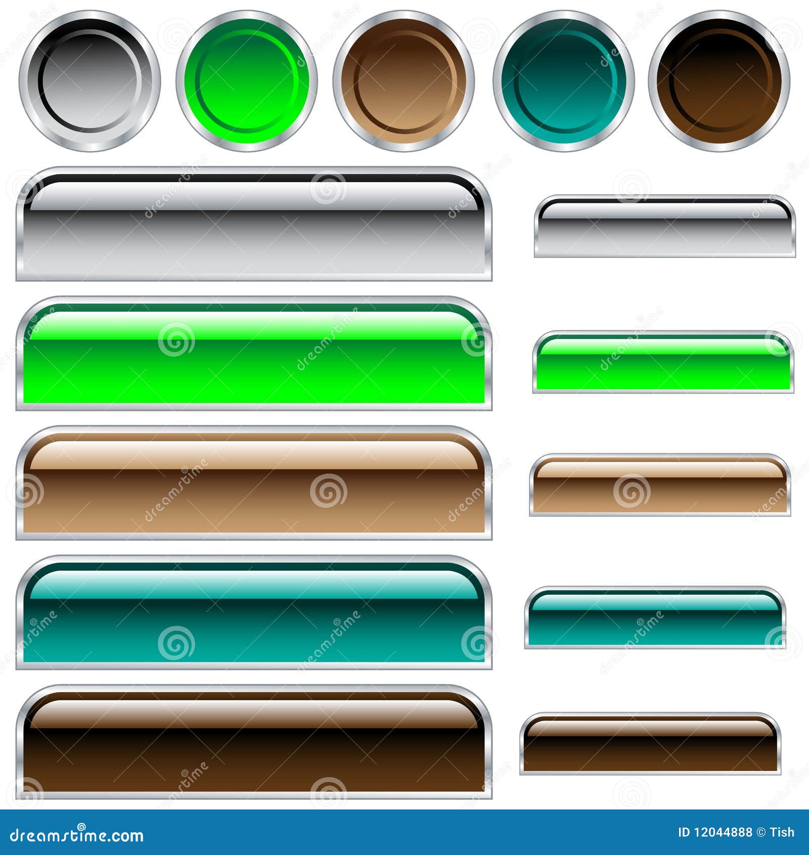 Web Buttons Glossy Assorted Colors and Shapes Stock Vector ...