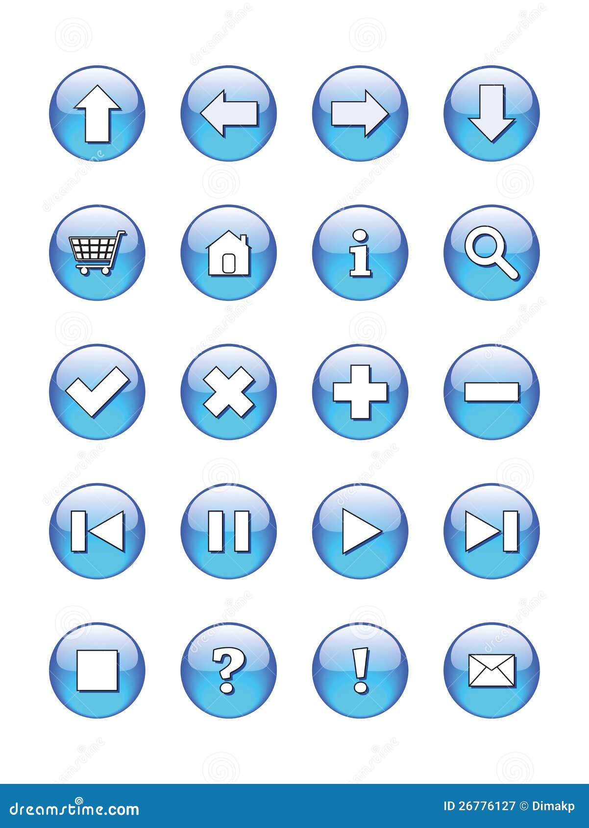 Web buttons icons, signs, stock illustration. Illustration of ...