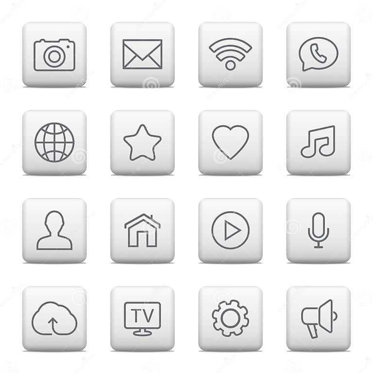 Web Buttons and Icons for Website Stock Vector - Illustration of ...
