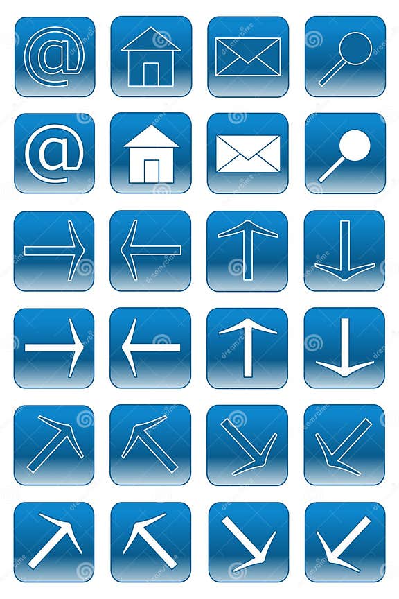 Web buttons: light blue 1 stock vector. Illustration of common - 680248