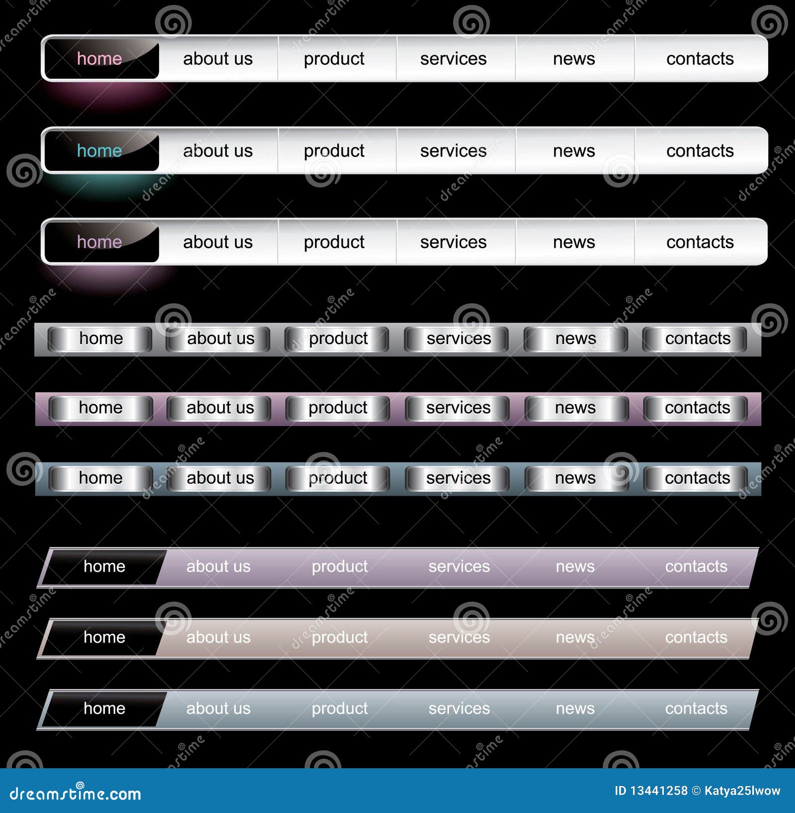 Web Buttons Menu Royalty-Free Stock Image | CartoonDealer.com #13441258