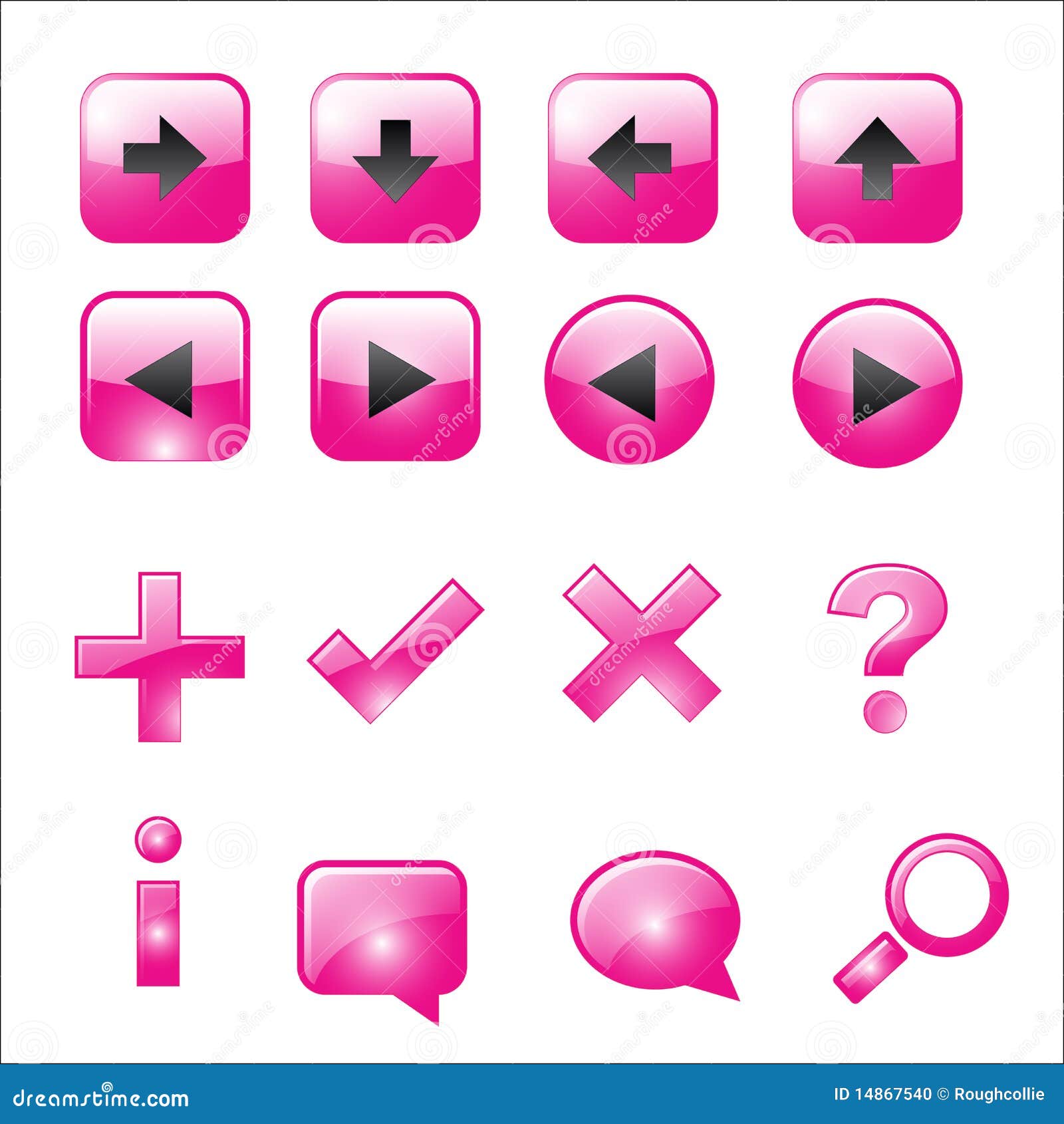 Web Buttons in Pink stock illustration. Illustration of direction ...
