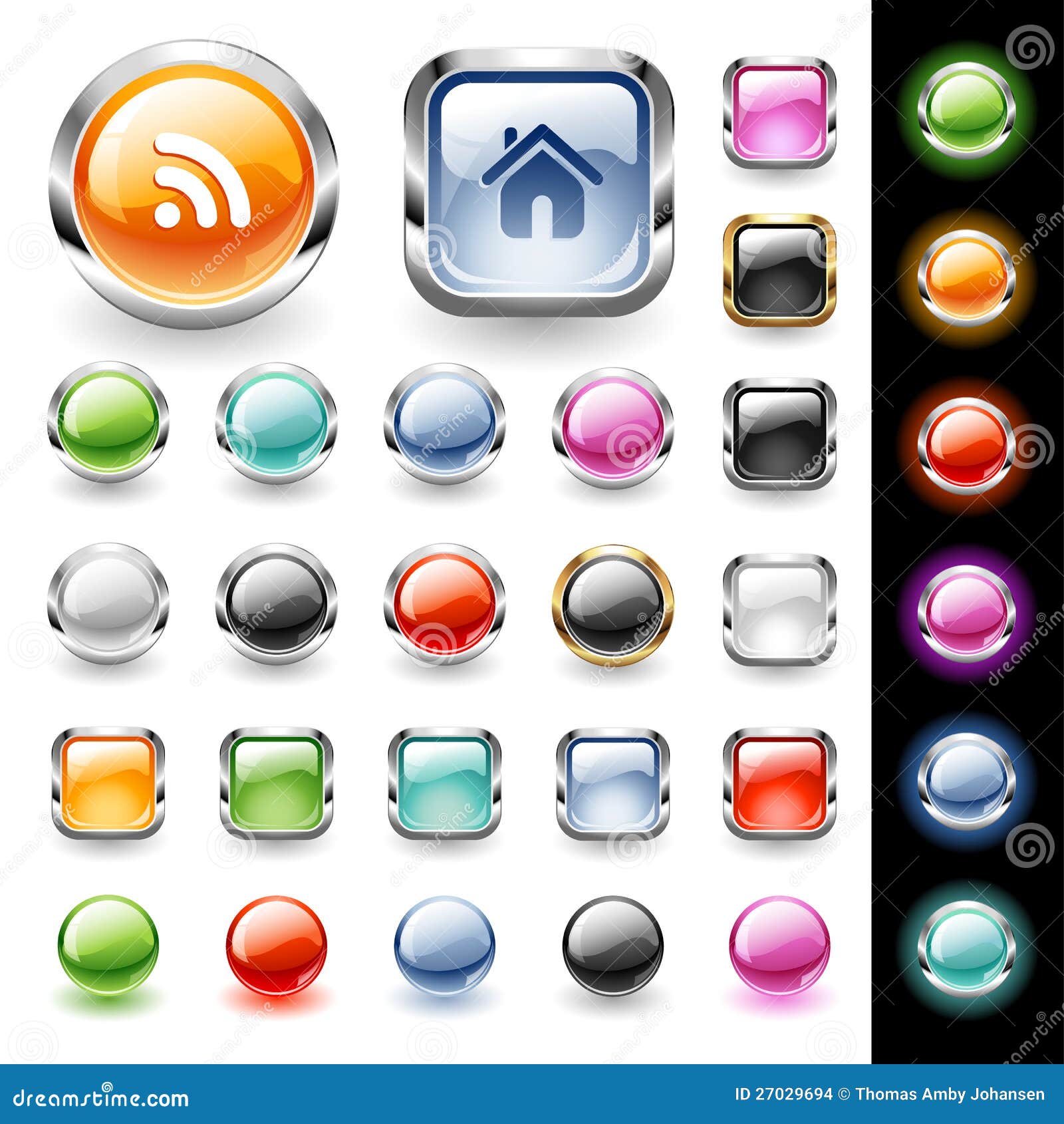 Web buttons set stock vector. Illustration of pink, rounded - 27029694