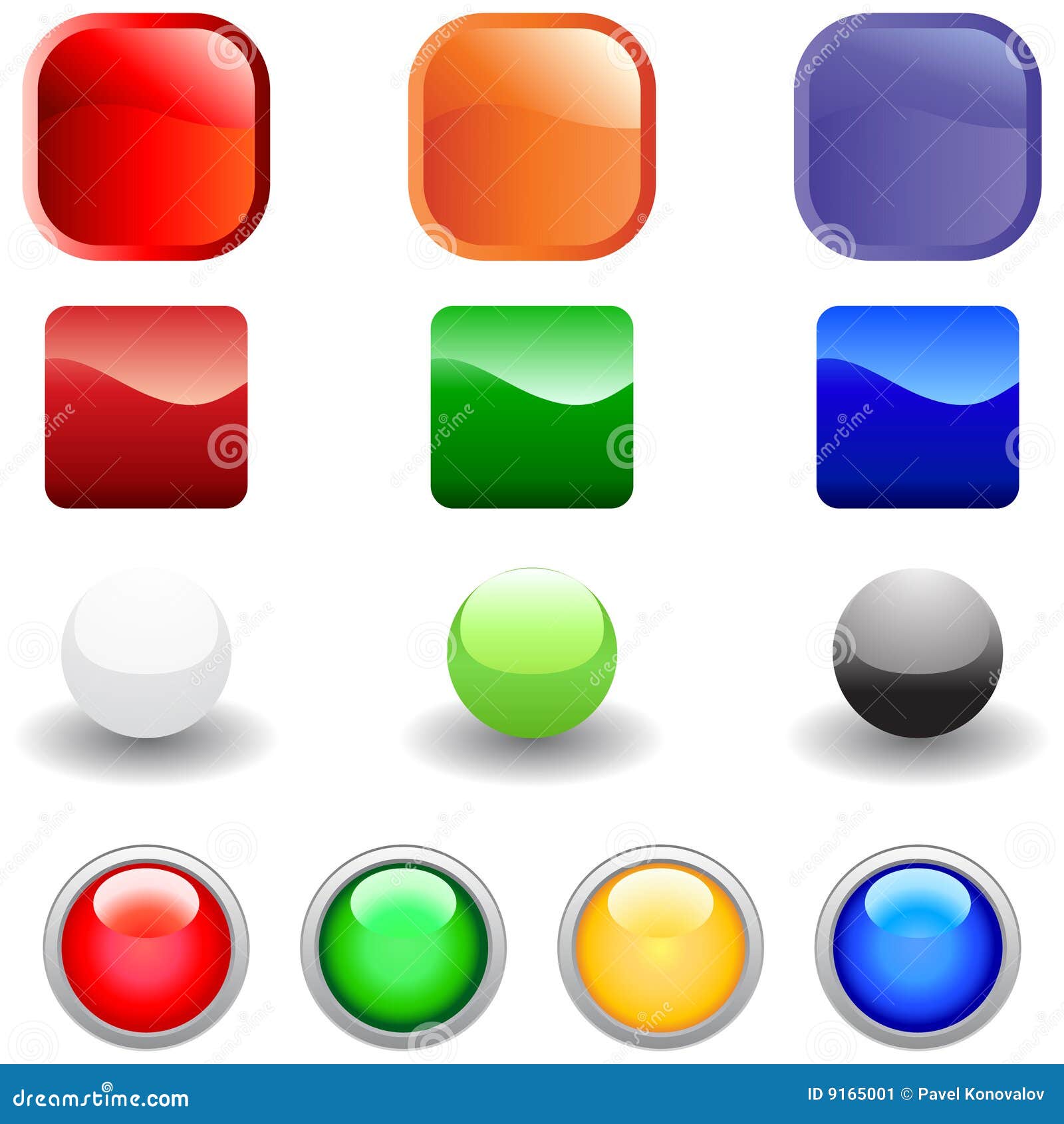 Web buttons set stock vector. Illustration of bars, collection - 9165001